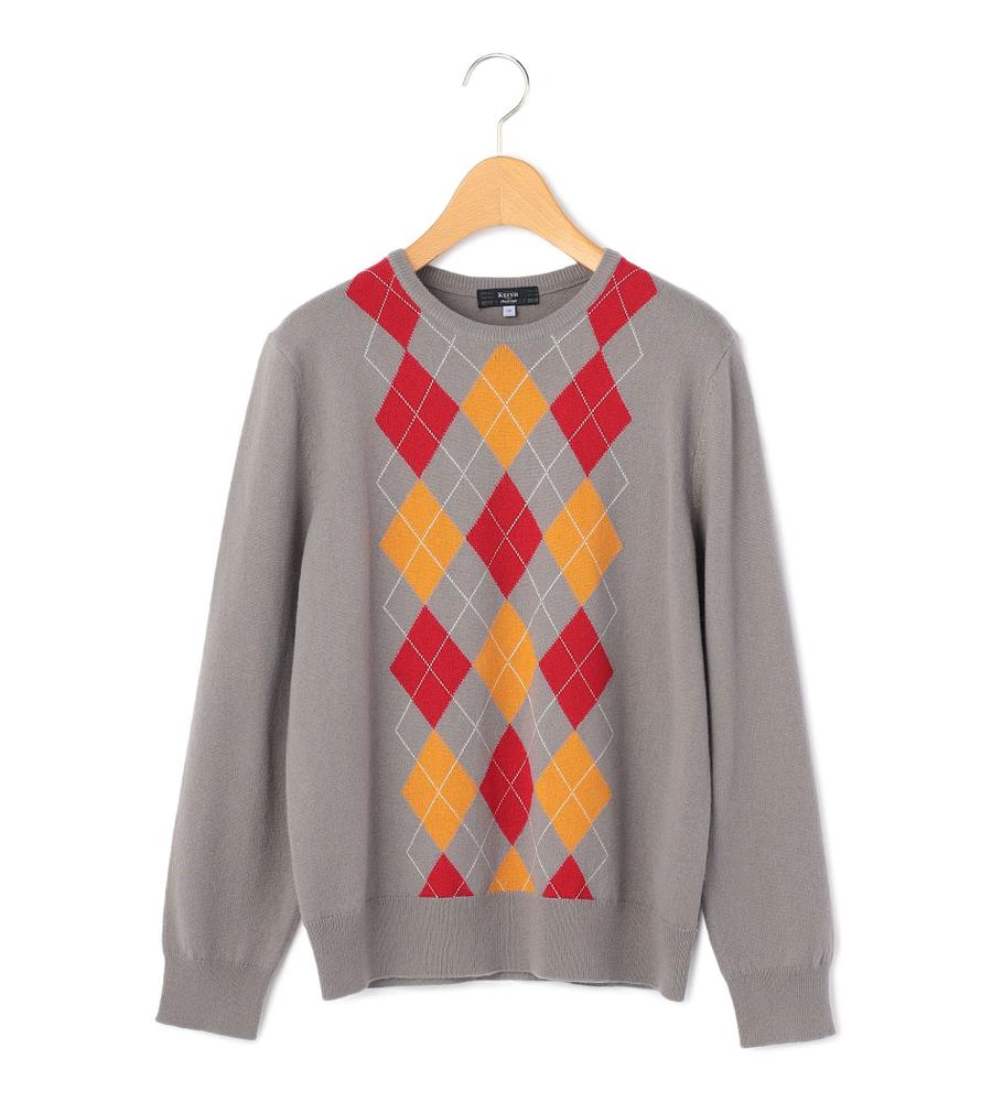 キース（KEITH）/【Lサイズ】アーガイルニット Lサイズ】アーガイルニット｜ニット｜KEITH Lサイズ(キースエルサイズ
